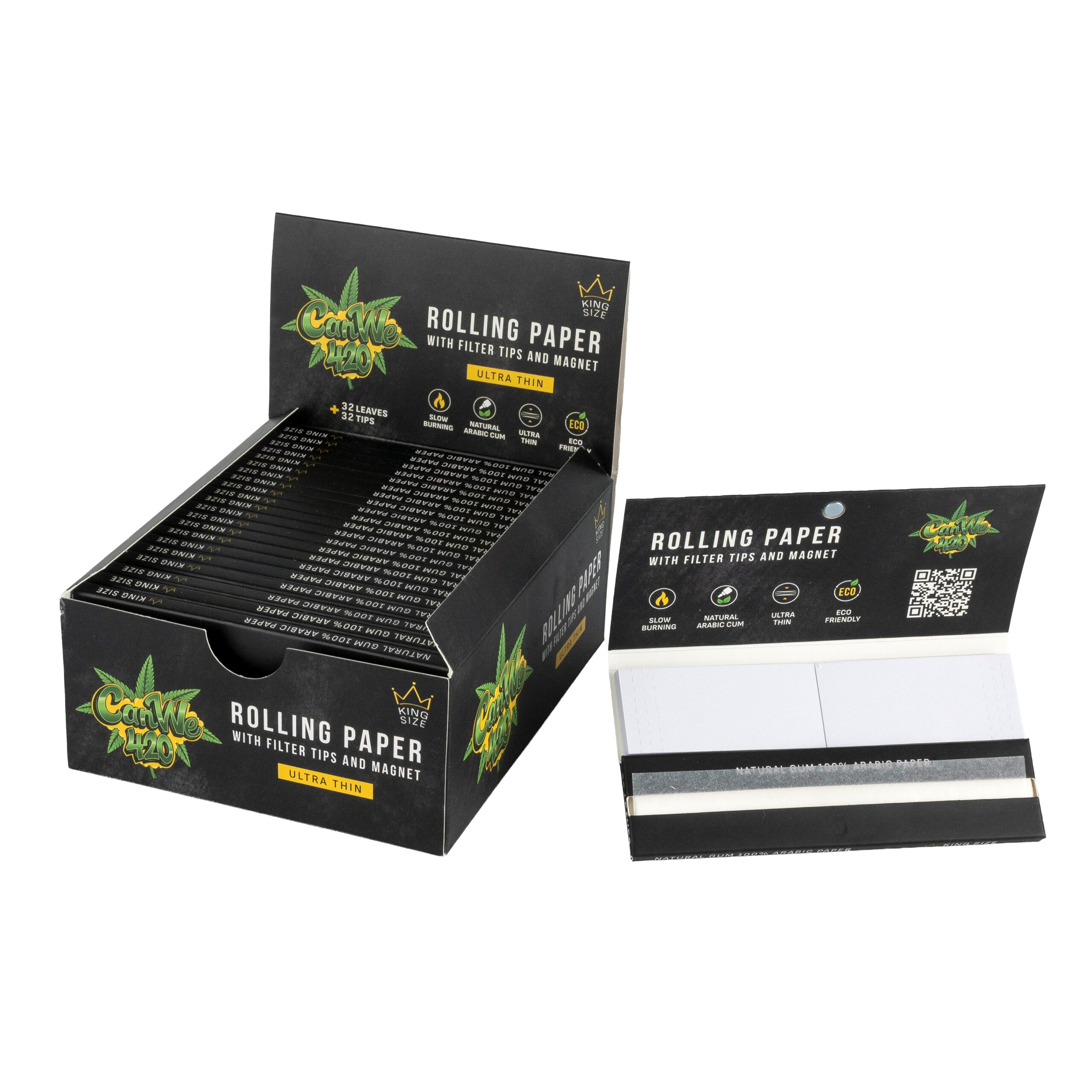 Long Rolling Papers Black Edition CanWe 420 – MCE Headshop